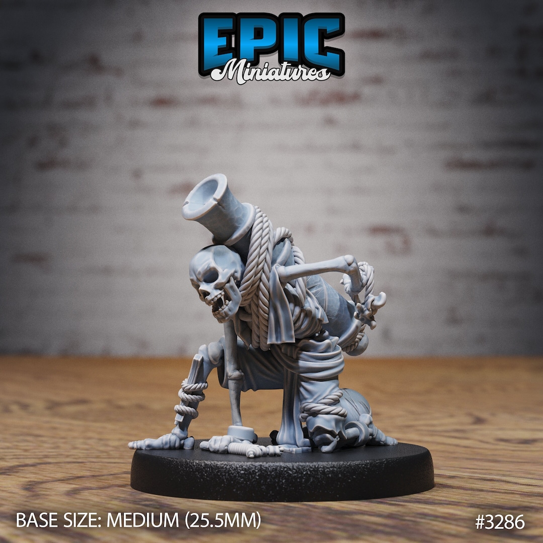 Skeleton Gunner Miniature Undead Shooter for D&D 5e, Pathfinder and ...