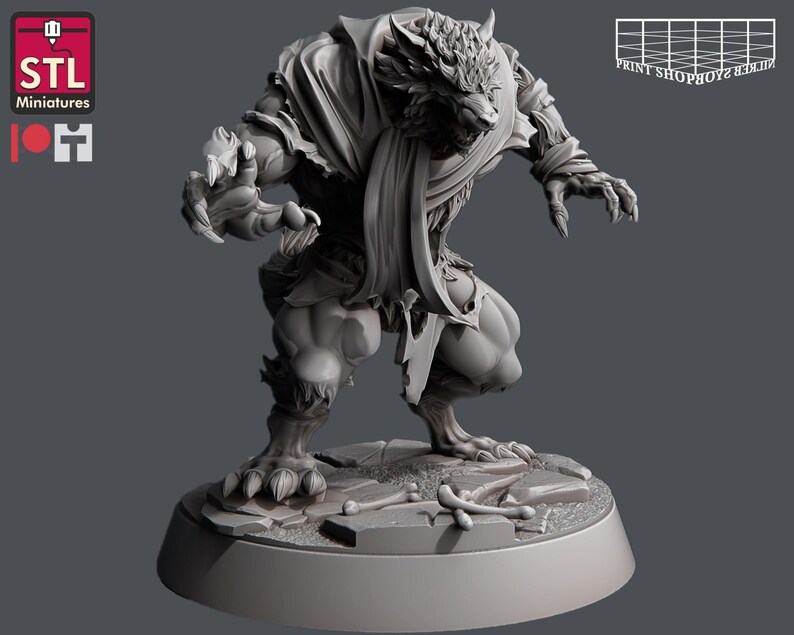 Werewolf Miniature Set | Lycanthrope Figure Pack | Iconic Monsters ...