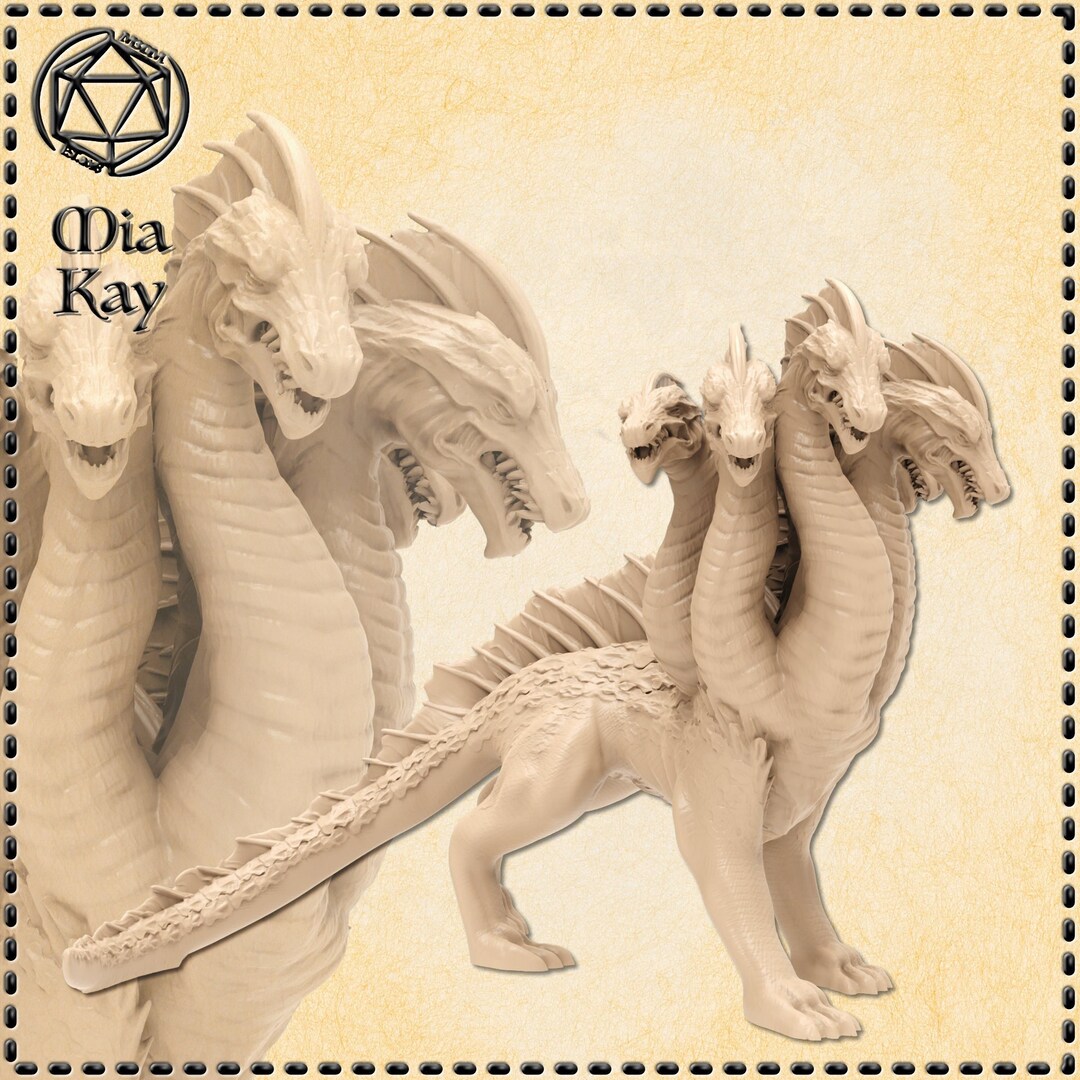 Hydra Miniature | Iconic Monsters | Tabletop Rpgs Like D&D or ...