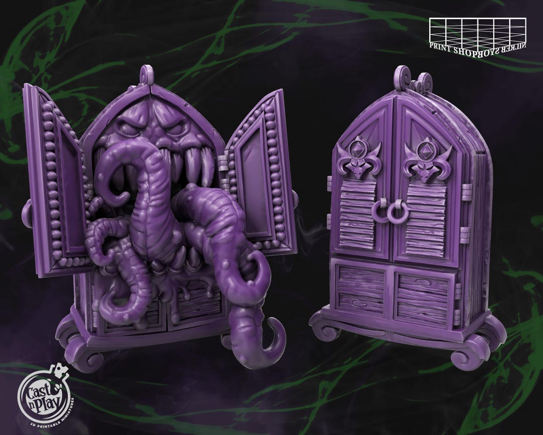 Cabinet Mimic Miniature | Living Castle Closet Figure Pack | Dungeon ...