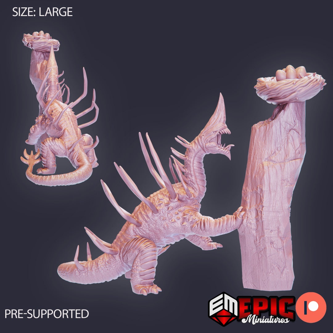 Sand Wyrm Miniature Sandwyrm With Nest Miniature for D&D 5e, Pathfinder ...