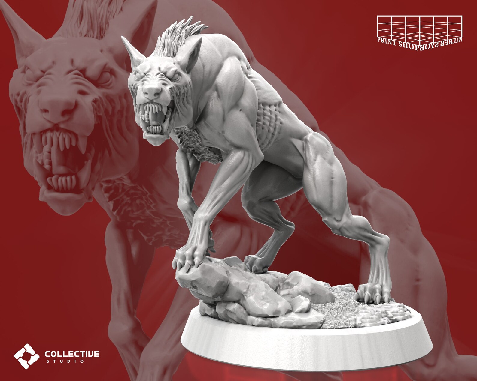 Hellhound Miniature | Hellhound Figure | Medium Monsters | Underworld ...