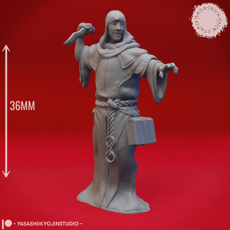 Cultist at Prayer Miniature Praying Cult Fanatic Miniature - Etsy