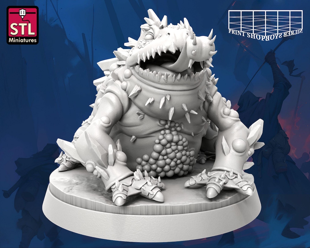 Frosty Giant Frog Miniature | Ice Toad Companion Figure | Frost City ...