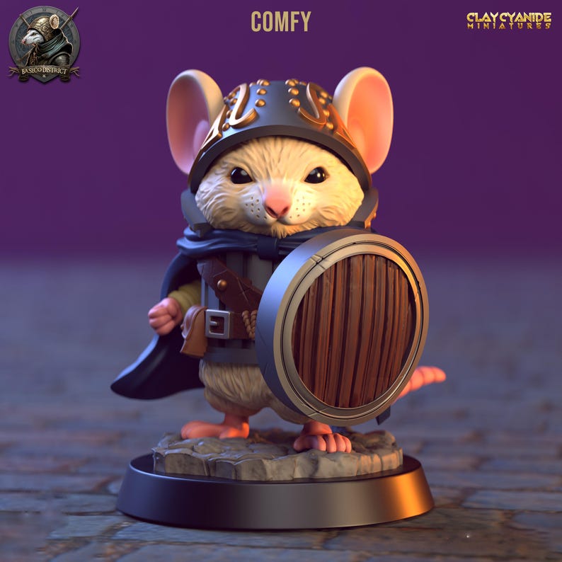 Itsy, the Brave Mouse Knight Miniature | Mice Adventurer Miniature ...