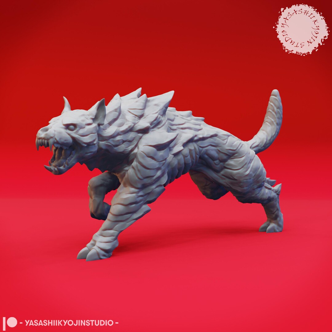 Hunting Hellhound Miniature | Hunting Hellgate Guardian Miniature ...