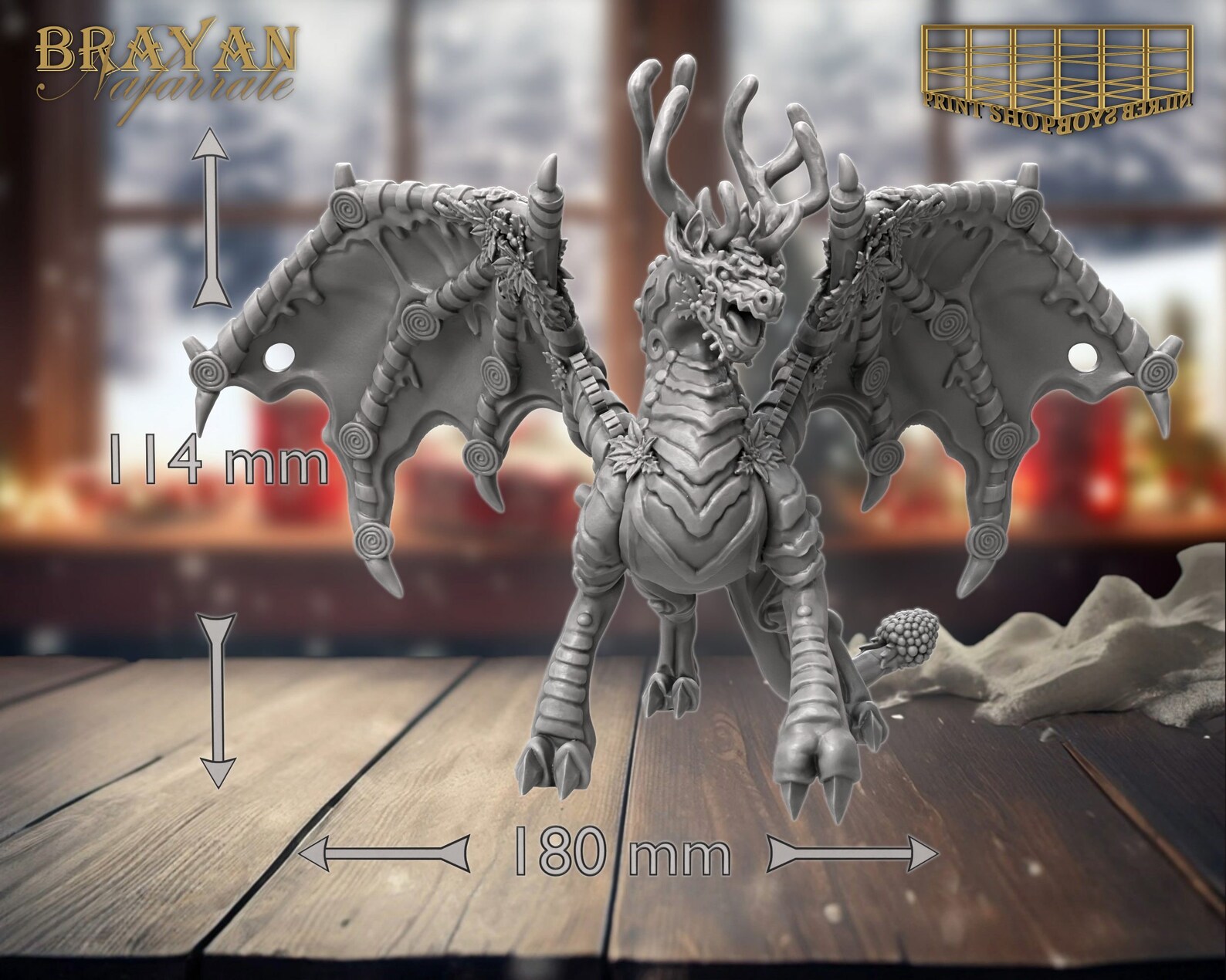 Gingerbread Dragon Miniature | Advent XMAS Boss Encounter | for D&D 5e ...