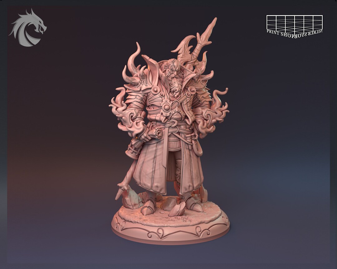 Barbarian Tribal Chief Sigurd Miniature Leader of the Tribe Fighter ...