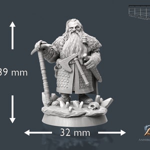 Dwarf Sage Steiger Miniature | Dwarven Wise Supervisor Miniature | for ...