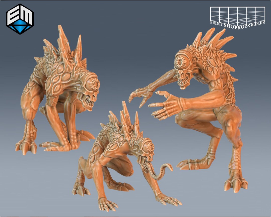Gothic Miniature Set | Claw Monster Abberation Figure Pack | Underdark ...