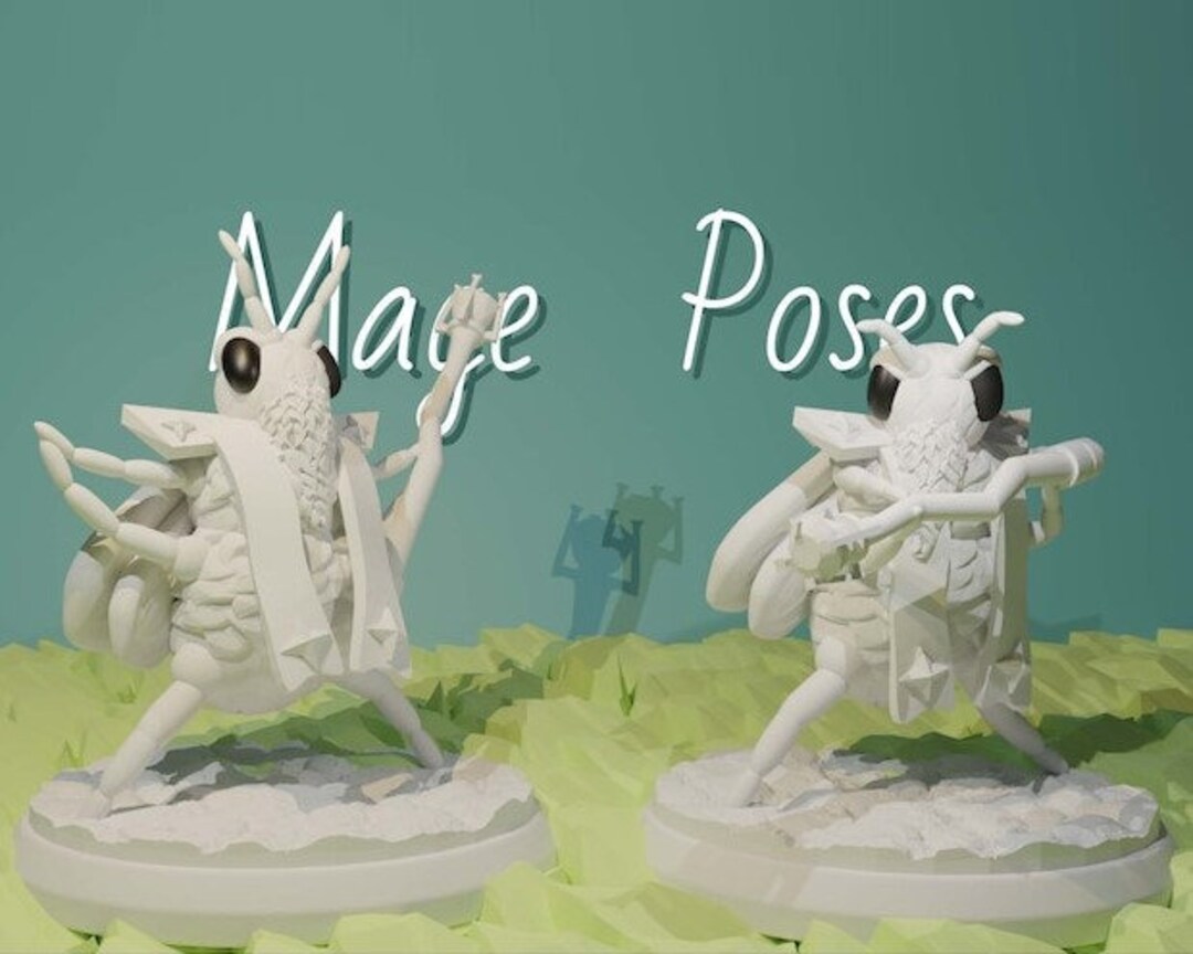 Bee Mage Miniature Set Bee Mage Miniature Pack Animal Humanoids for D&D ...
