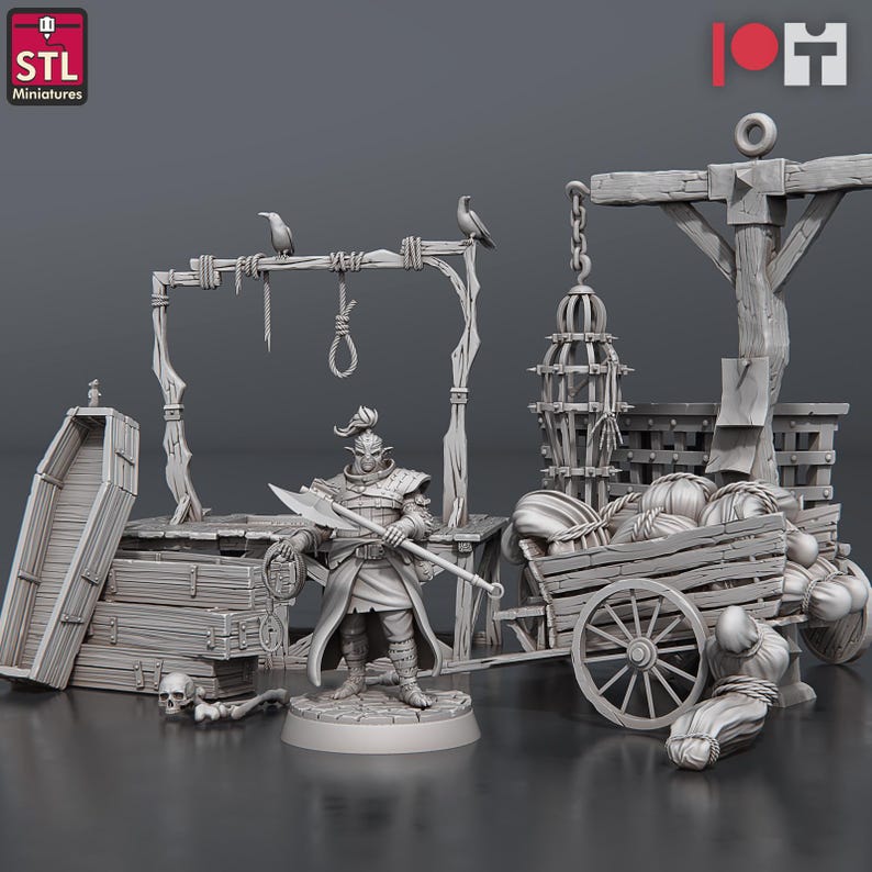 Executioner Miniature Set | Bugbear Hangman Figure Pack | Scatter ...