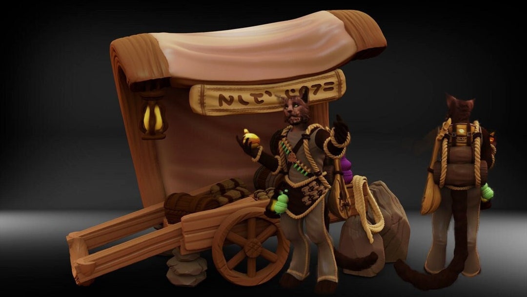 Catfolk Merchant and Market Stall | Townsfolk | Merchant | NPC ...