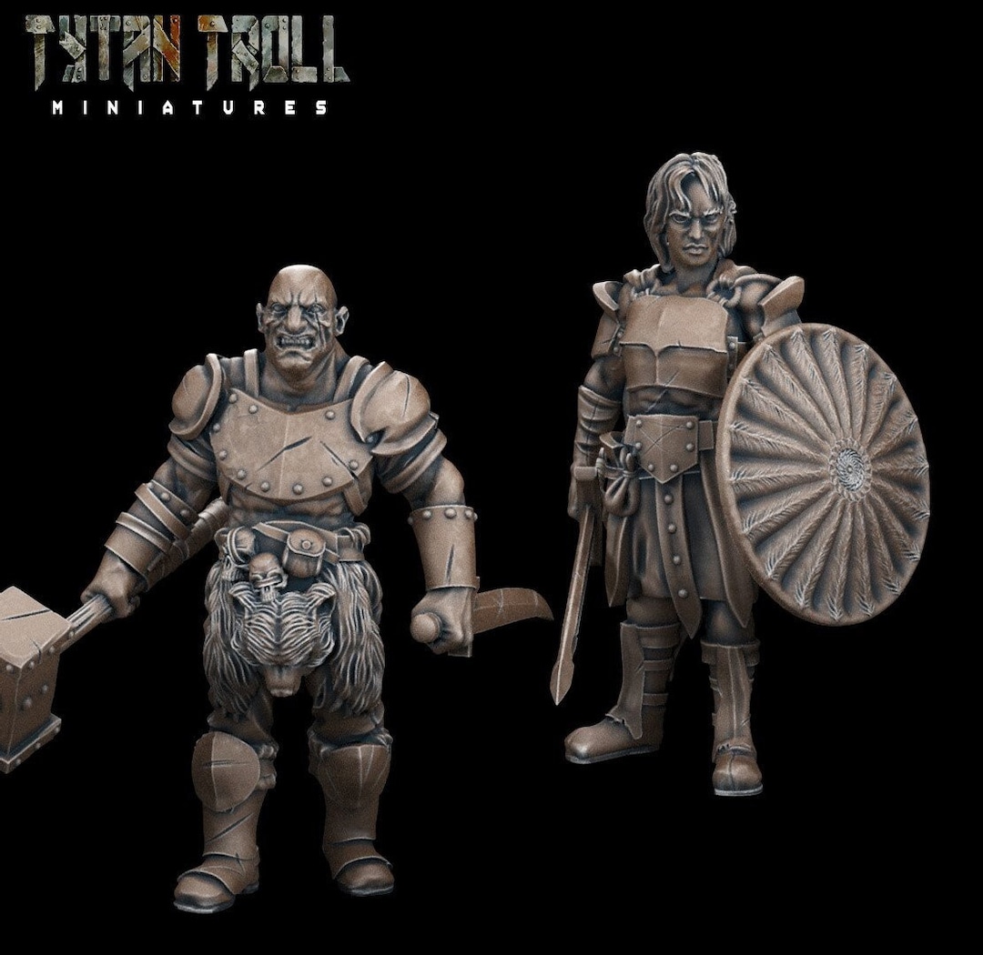 Goliath Fighter Miniature Set Goliath Fighter Miniature Pack for D&D 5e ...