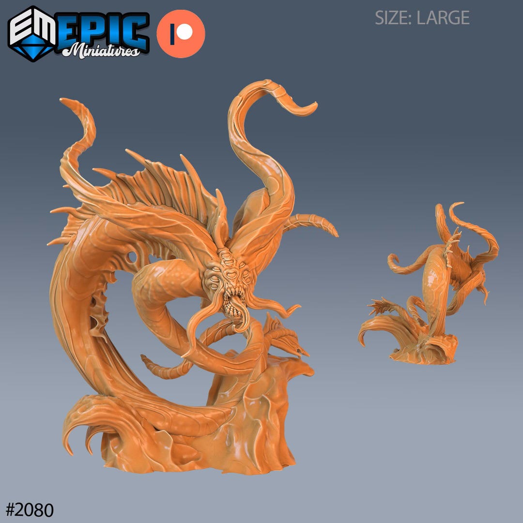 Attacking Swamp Monster Miniature | Swamp Aboleth Attacking Encounter ...