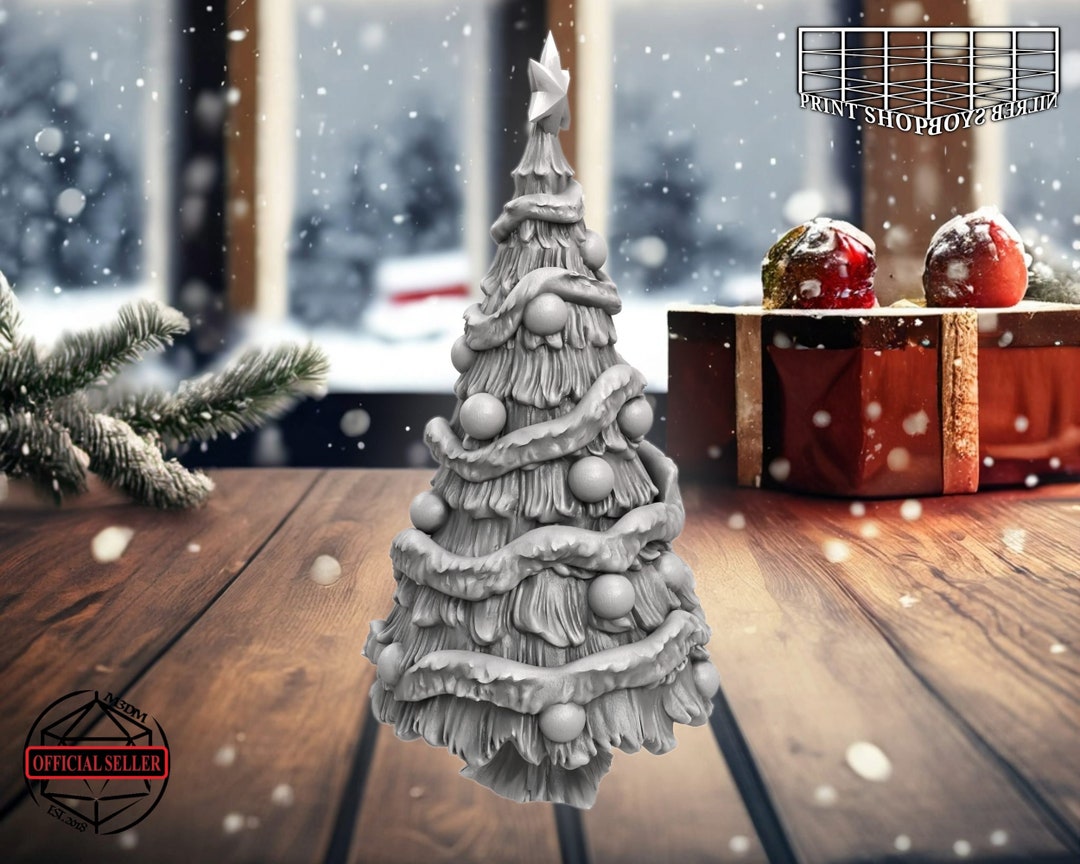 Christmas Tree Miniature Decorated Christmas Tree Miniature Terrain for ...