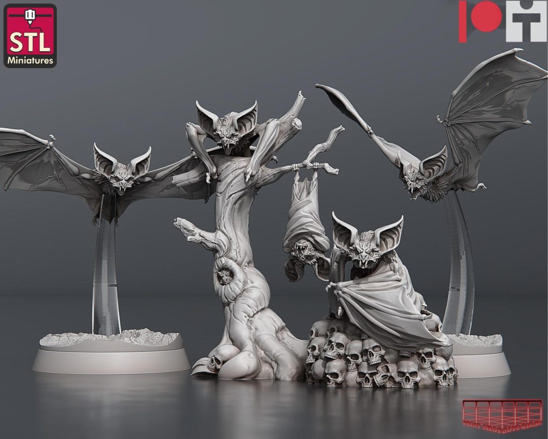 Hideous Bat Miniature Set | Blood Bat Miniature Pack | Iconic Monsters ...