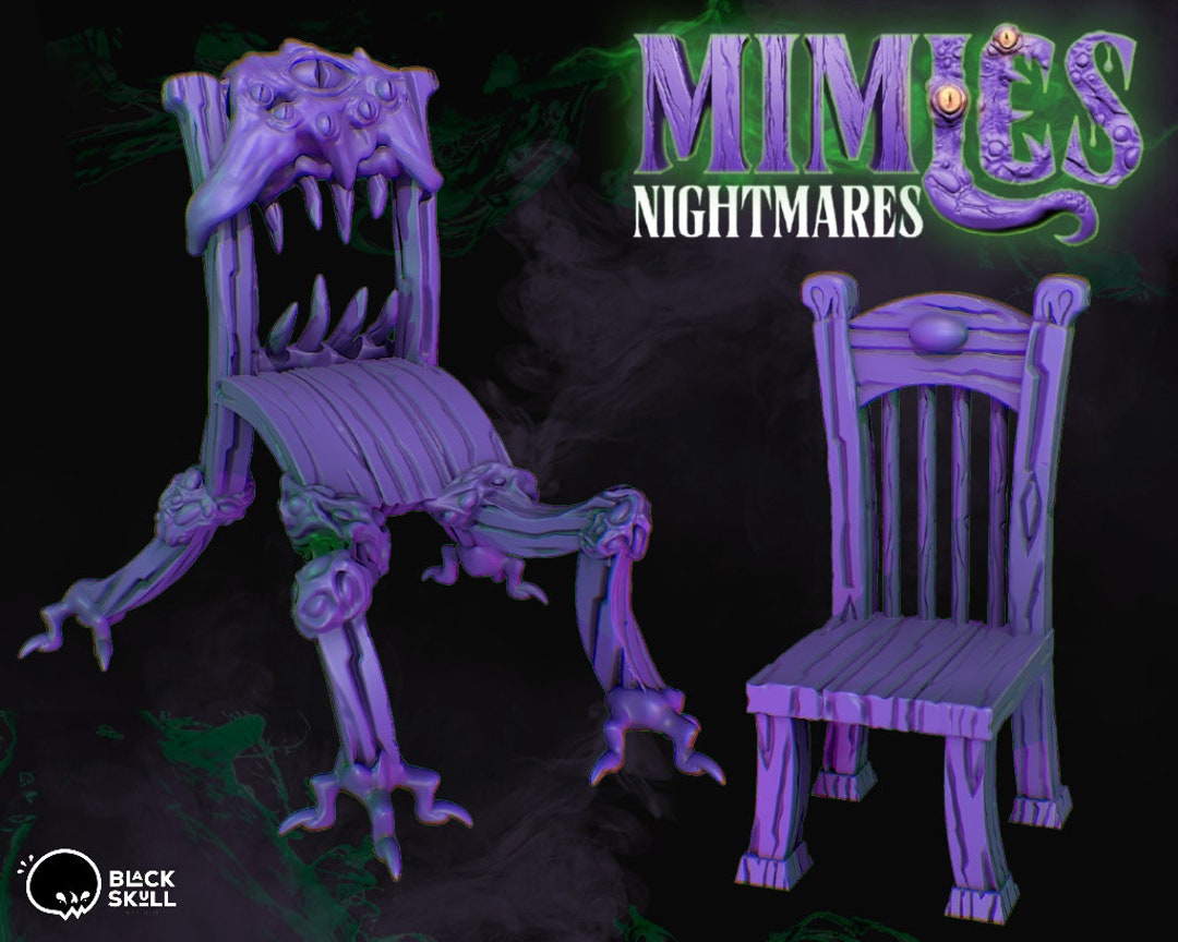 Mimic Chair Miniature | Mimic Chair Set Miniature | for D&D 5e ...