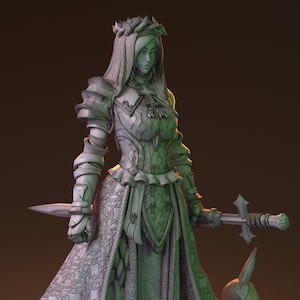 Nun Healer Miniature | Female Cleric Miniature | for D&D 5e, Pathfinder ...