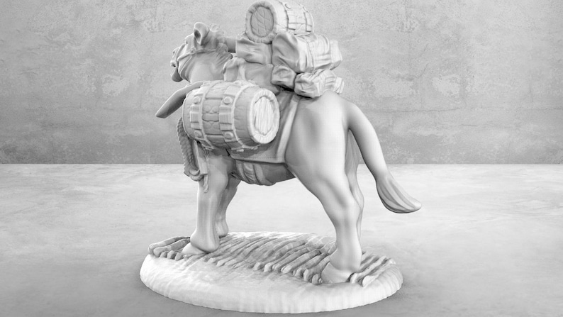 Pack Mule Miniature | Pack Mule Miniature | Beast for Tabletop Rpgs ...