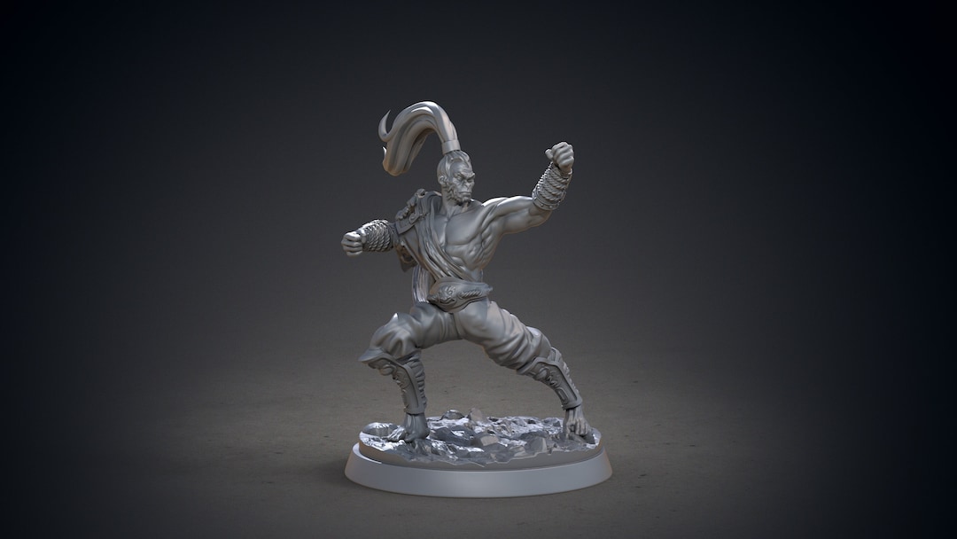 Monkey Folk Shaolin Miniature Battle Hardened Monk Miniature for D&D 5e ...