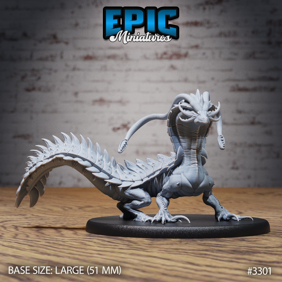 Underwater Dragonling Miniature | Sea Drake Deity Miniature | Encounter ...