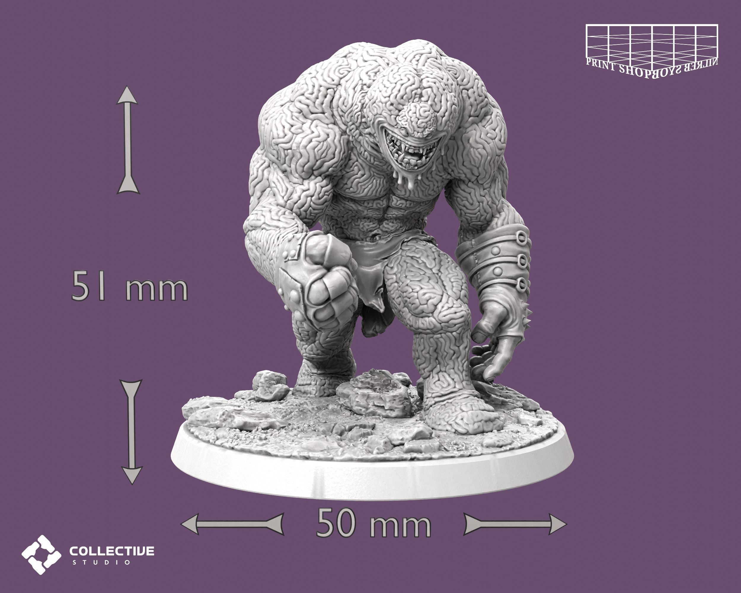 Servant of the Elder Brain Miniature | Brain Golem Figure | Monsters ...