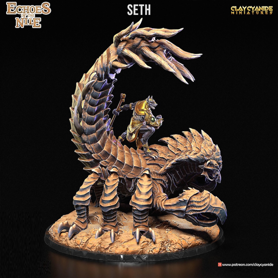 Desert God Miniature | Egyptian Scorpion Rider Seth Miniature ...