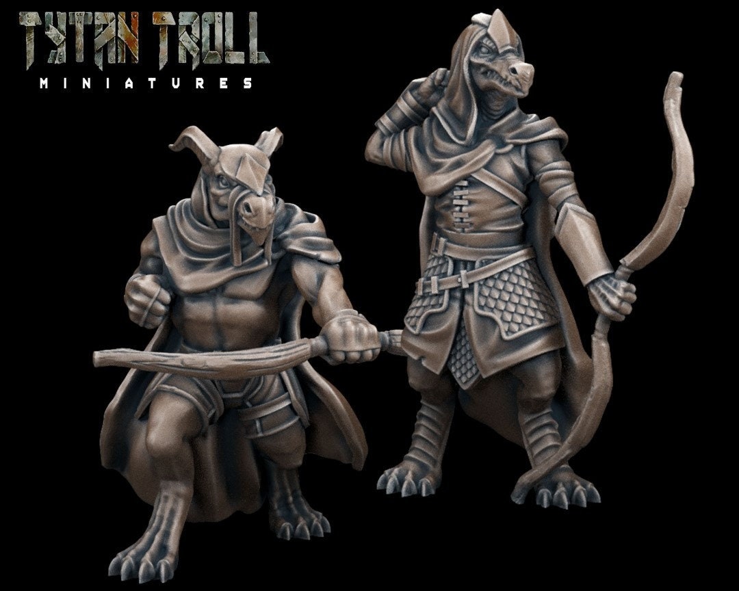 Dragonborn Rangers Miniature Set Dragonborn Ranger Miniature Pack for D ...