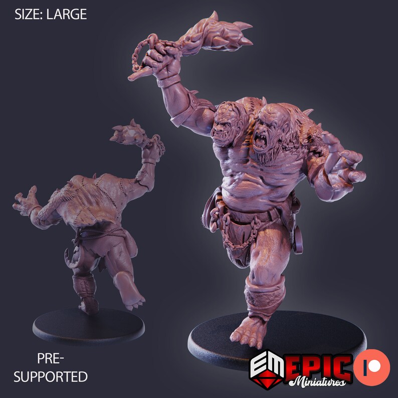 Ettin Miniatur Ettin Miniature for D&D 5e Pathfinder and - Etsy México