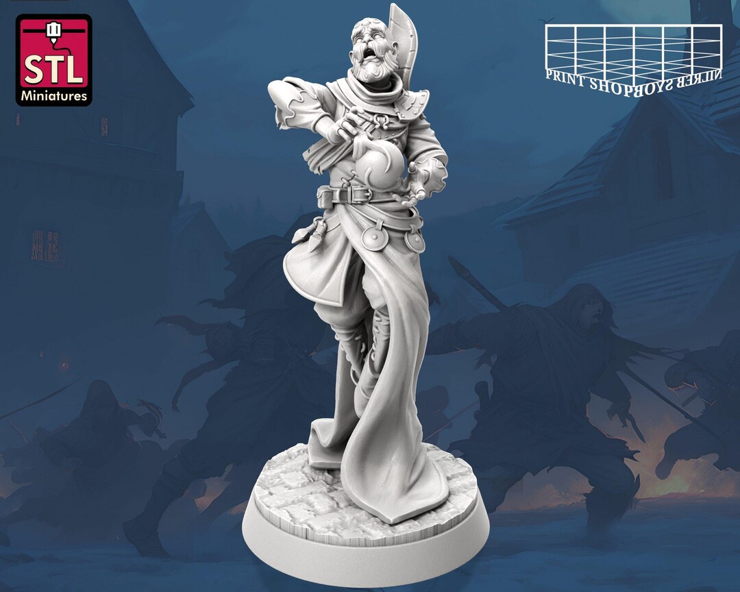 Clairvoyant Magician Miniature | Soothsayer Figure | Heroic Character ...