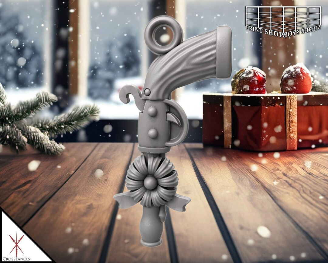 Fantasy Pistol Tree Pendant Miniature Present Pendant XMAS Ornaments ...