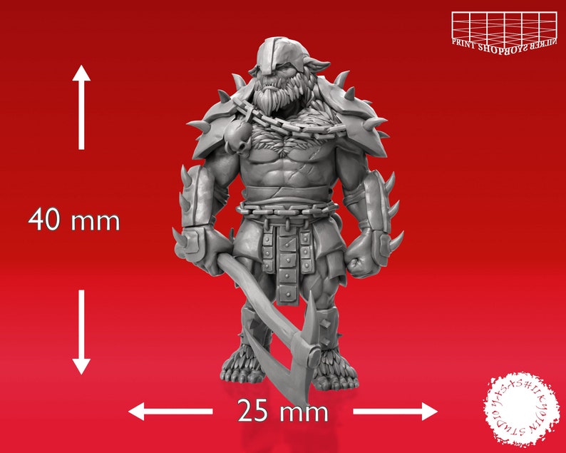 Bugbear Slaver Miniature | for D&D 5e, Pathfinder and Other Rpg's | 32 ...