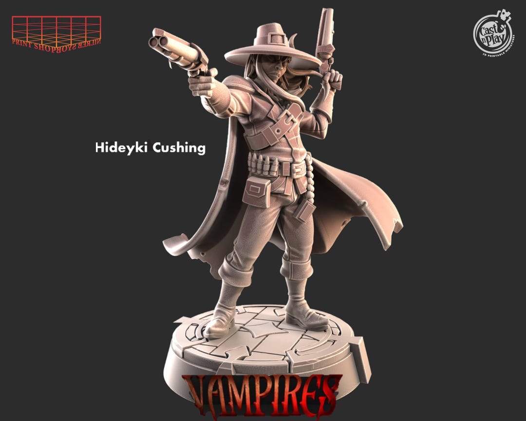 Vampire Huntress Miniature Female Vampire Gunslinger Miniature for ...