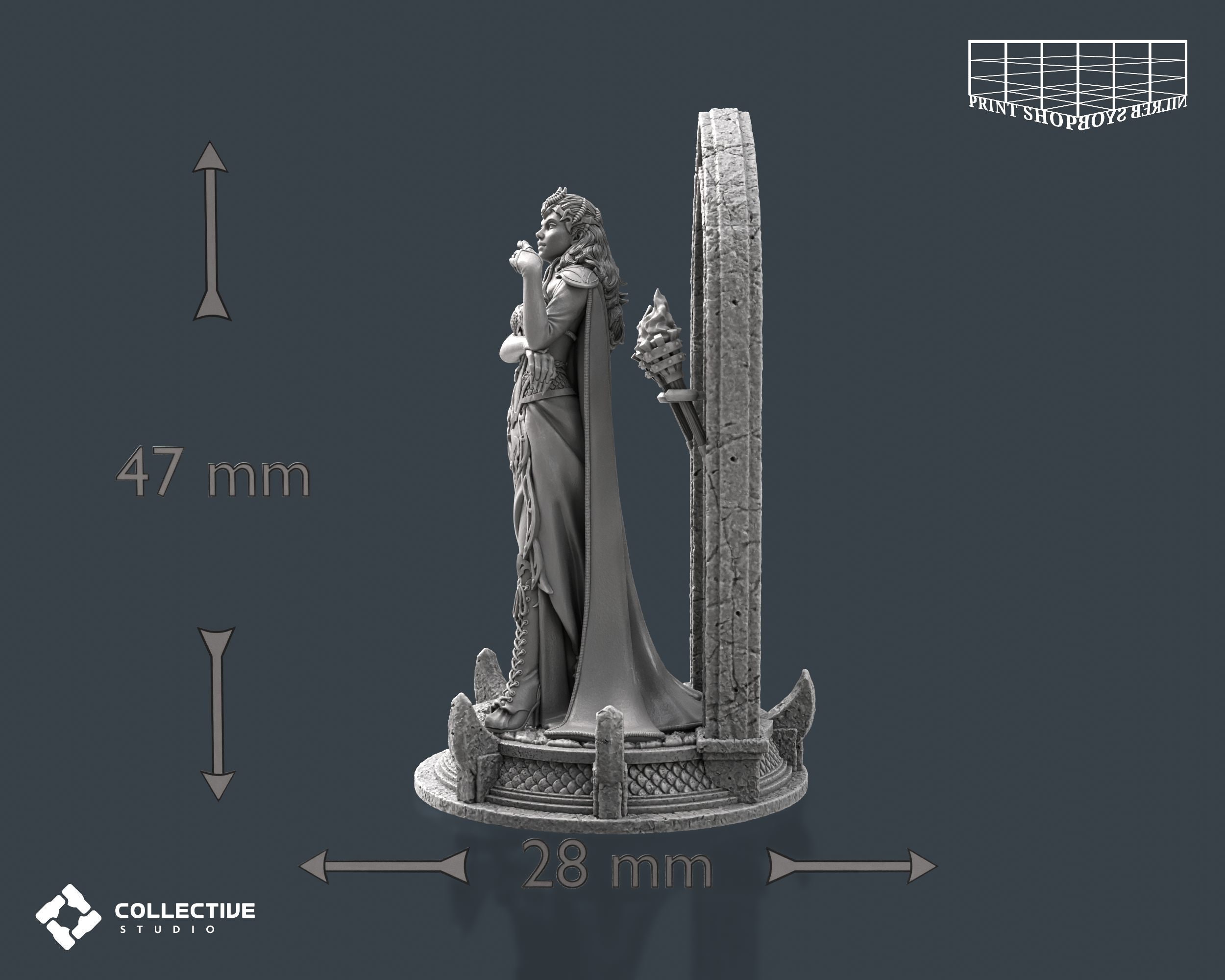 Vampire Queen Miniature | Lady Dracula Figure | for Horror Campaigns ...