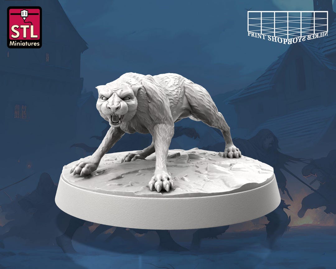 Hissing Snow Leopard Miniature | Mountain Lion Figure | Frost City ...
