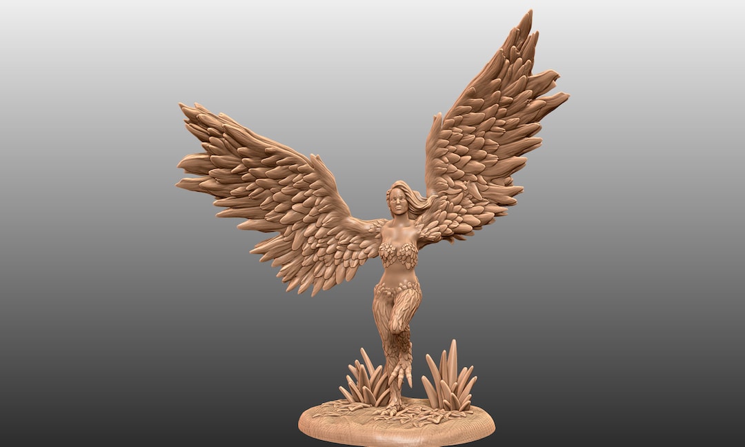 Harpy Miniature Harpy Miniature Iconic Monsters Tabletop Rpgs Like D&D ...