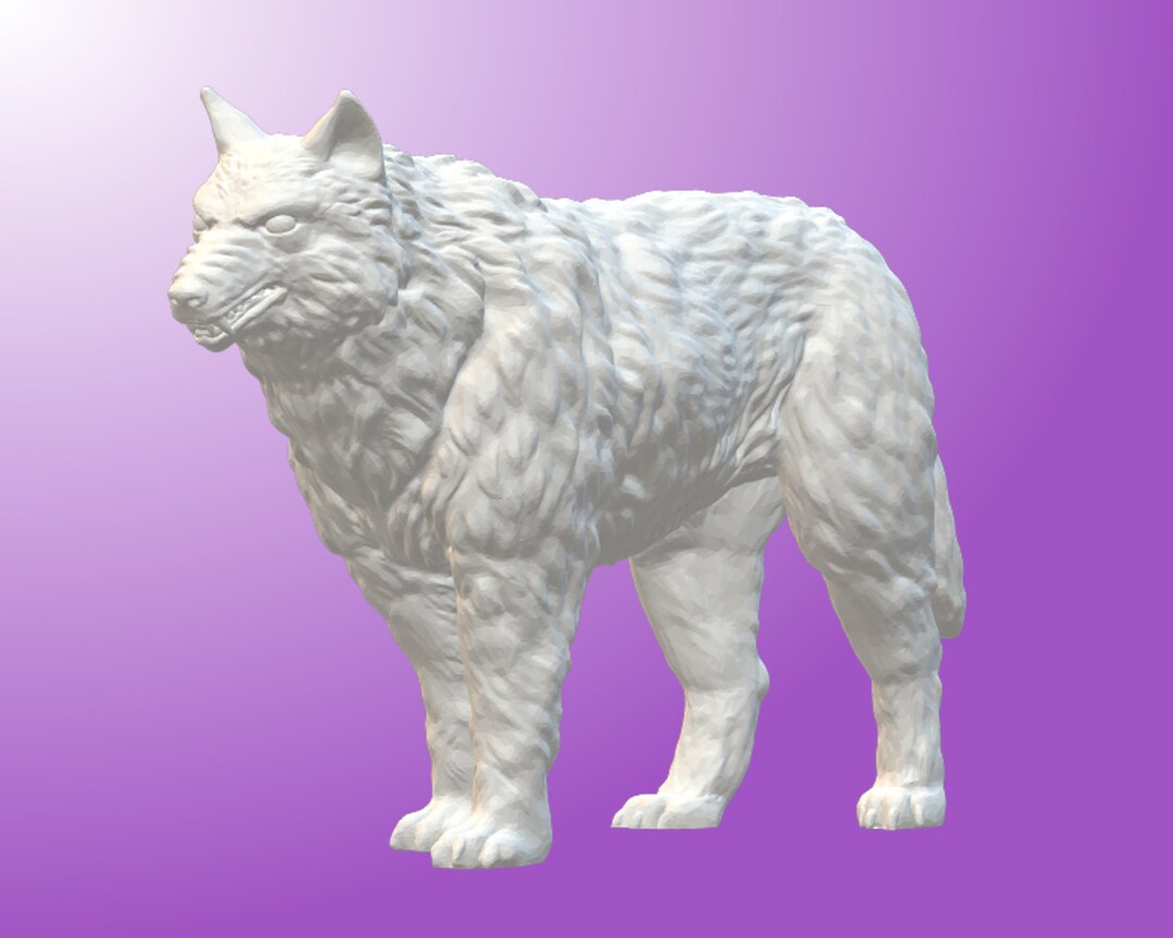 Wolf Attack Miniature Snarling Wolf Miniature for D&D 5e, Pathfinder ...