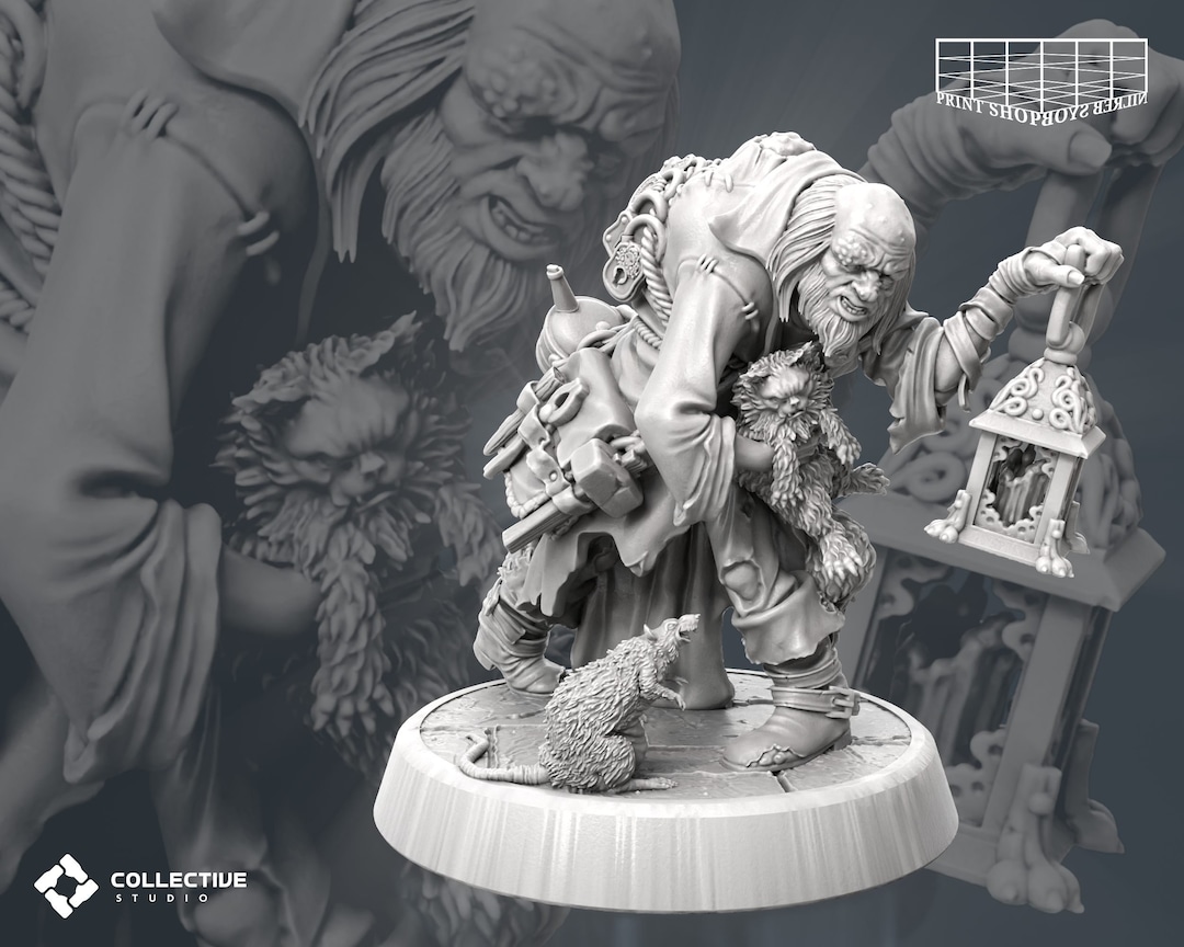 Sinister Janitor Miniature Creepy Servant Miniature Townsfolk Npcs for ...