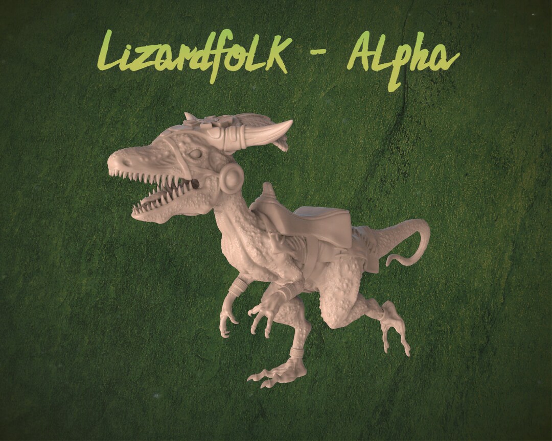 Raptor Mount Alpha Miniature | Velociraptor Mount Miniature | for D&D ...