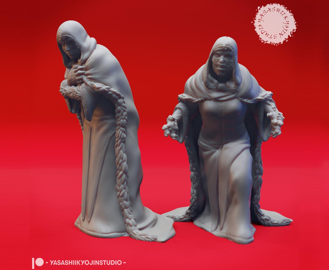 Mixed Race Woman Miniature | Female Hybrid Humanoid Figure | for Horror ...