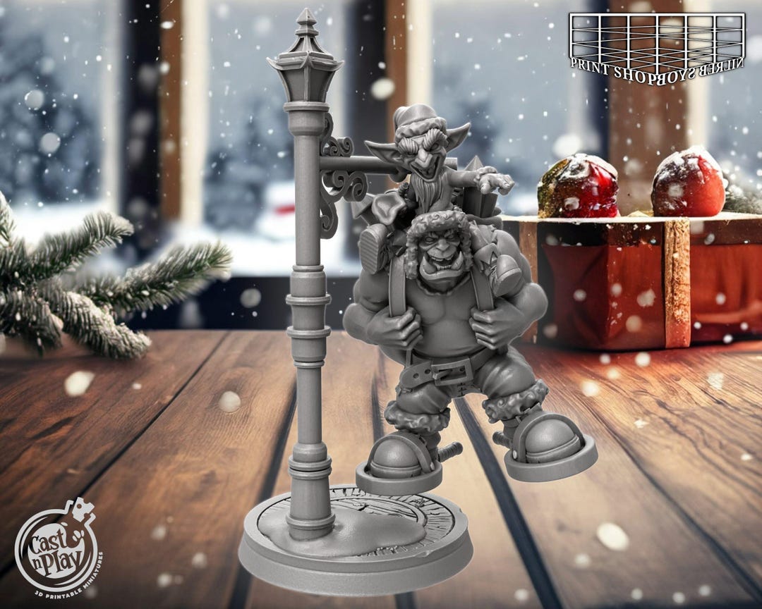 Orc and Goblin Santa Miniature | Christmas Helpers Figure | Xmas ...