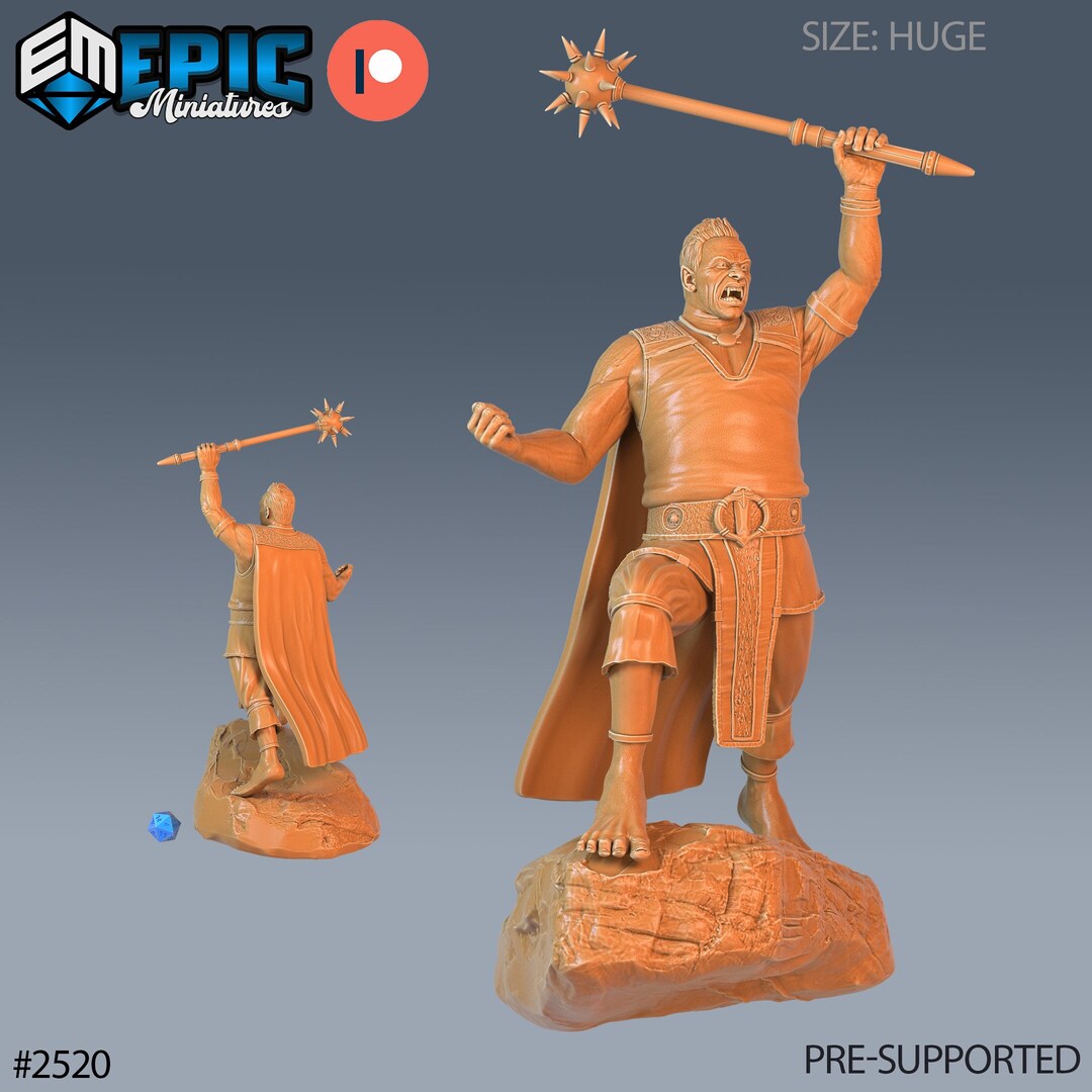 Clouds Giant Miniature Cloud Giant Miniature With Mace for D&D 5e ...