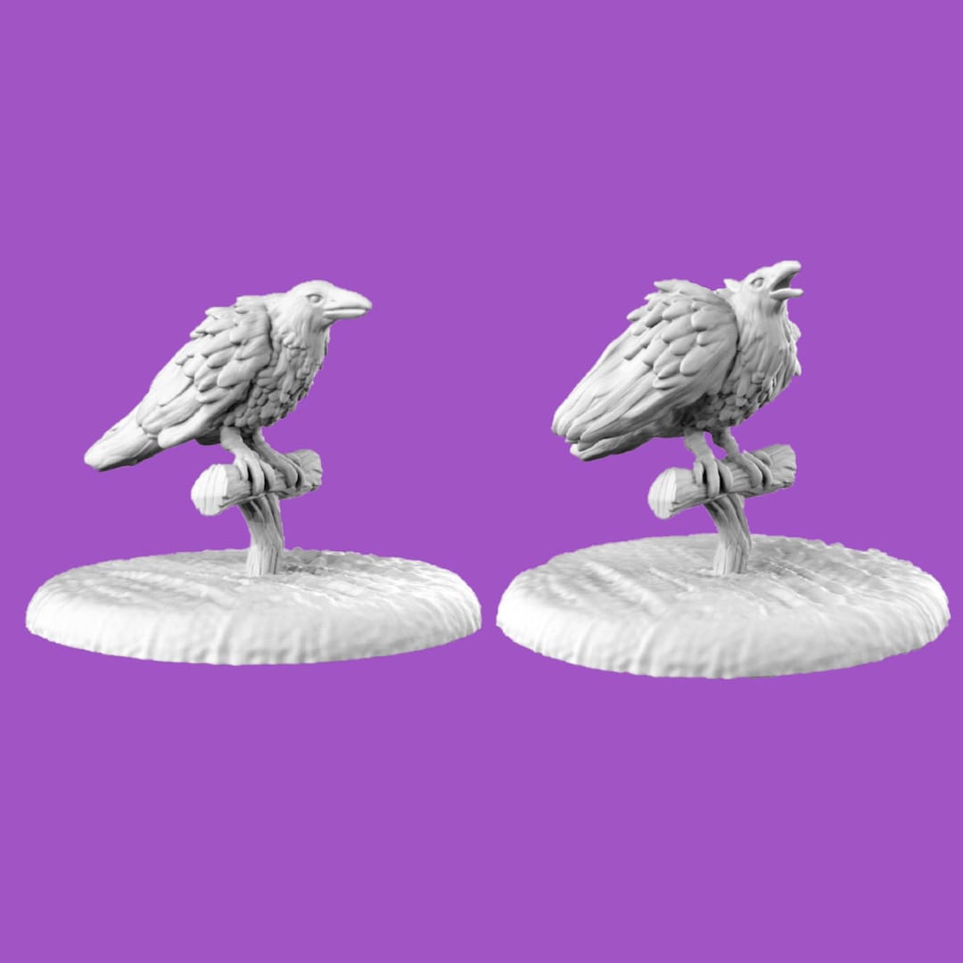 Raven Miniature Raven Miniature Beast for Rpgs Like D&D or Pathfinder ...