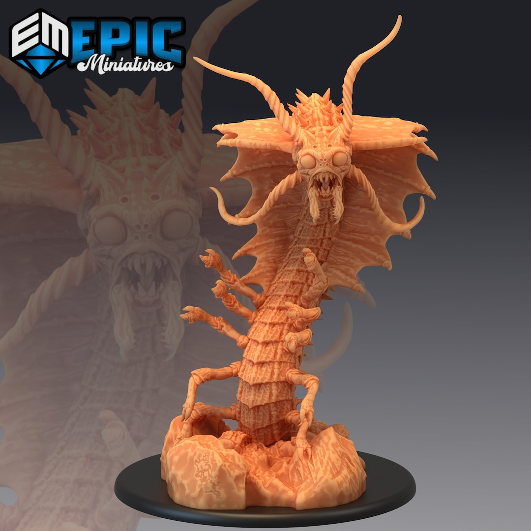 Remorhaz Miniature | Remorhaz Adult Miniature | for D&D 5e, Pathfinder ...