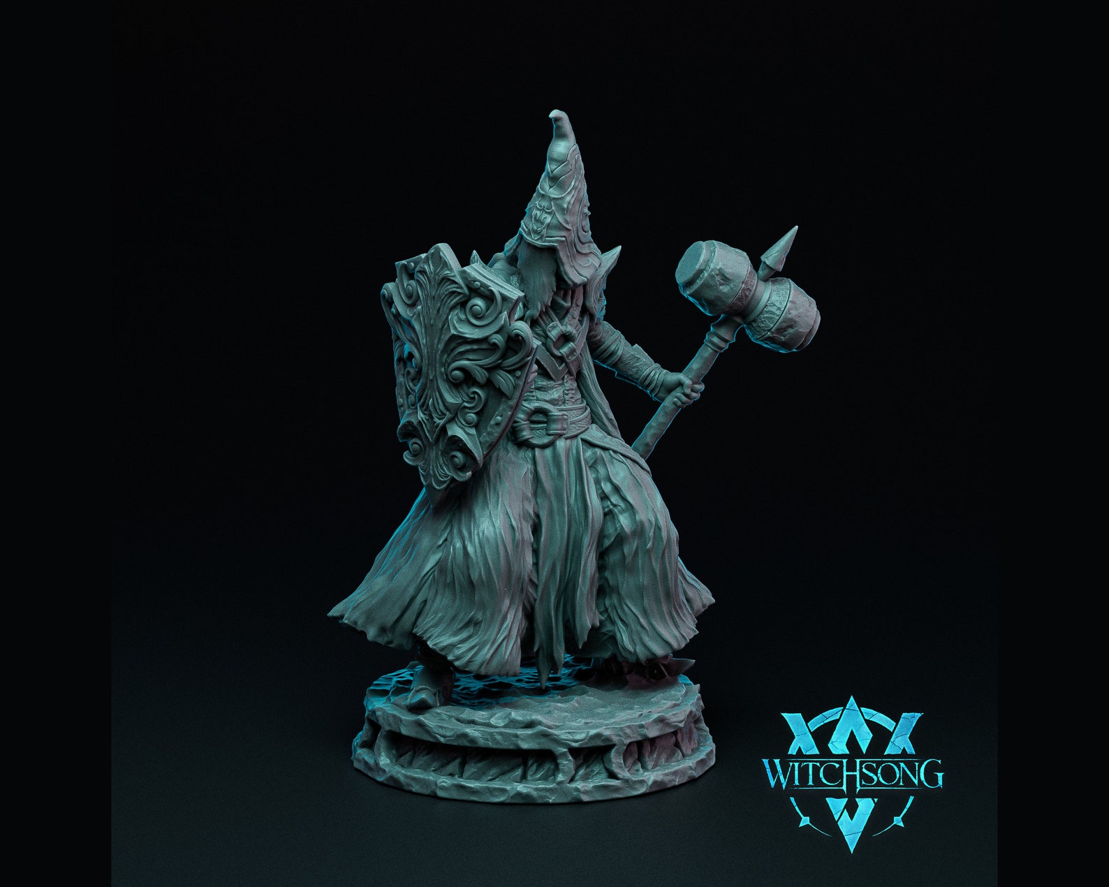 Faceless Fighter With Battle Ax Miniature | Faceless Ax Fighter Figure ...