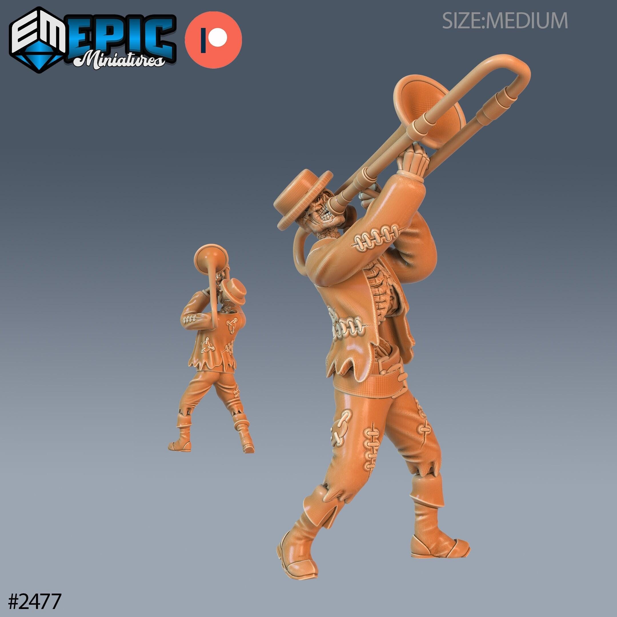 Skeleton Musician Miniature | Undead Cello Player Figure | for D&D 5e ...