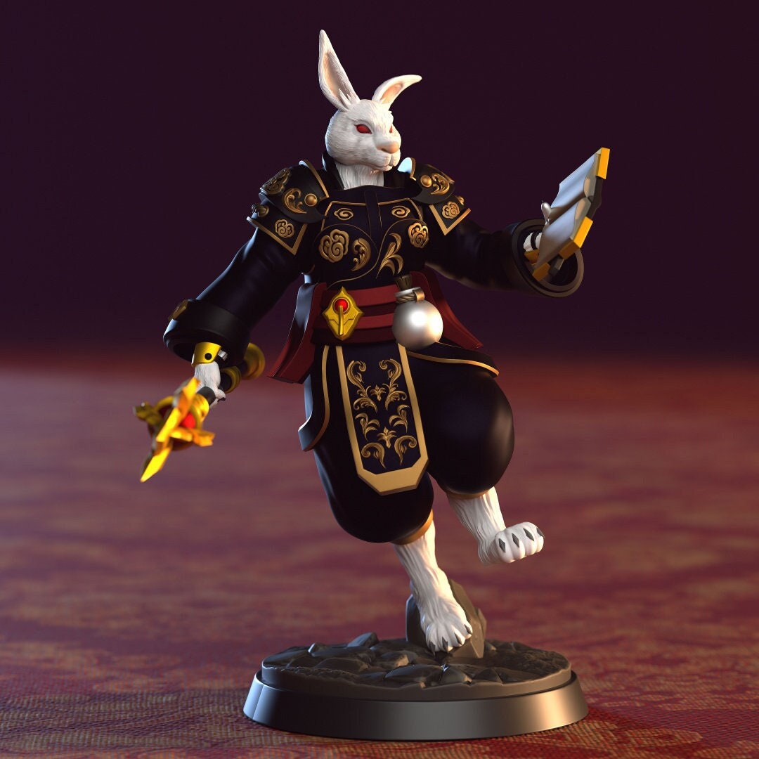 Rabbit Folk Archmage Miniature Rabbit Folk High Priest Miniature for D ...