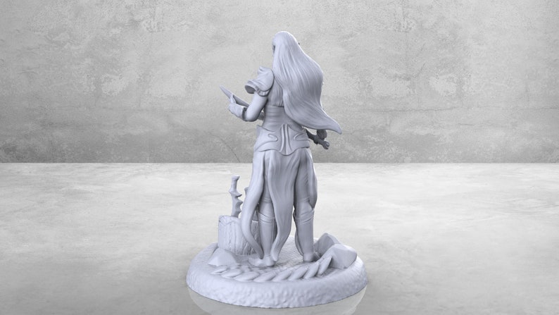 Elf Swordmaster Miniature Female Elven Bladesinger Miniature - Etsy