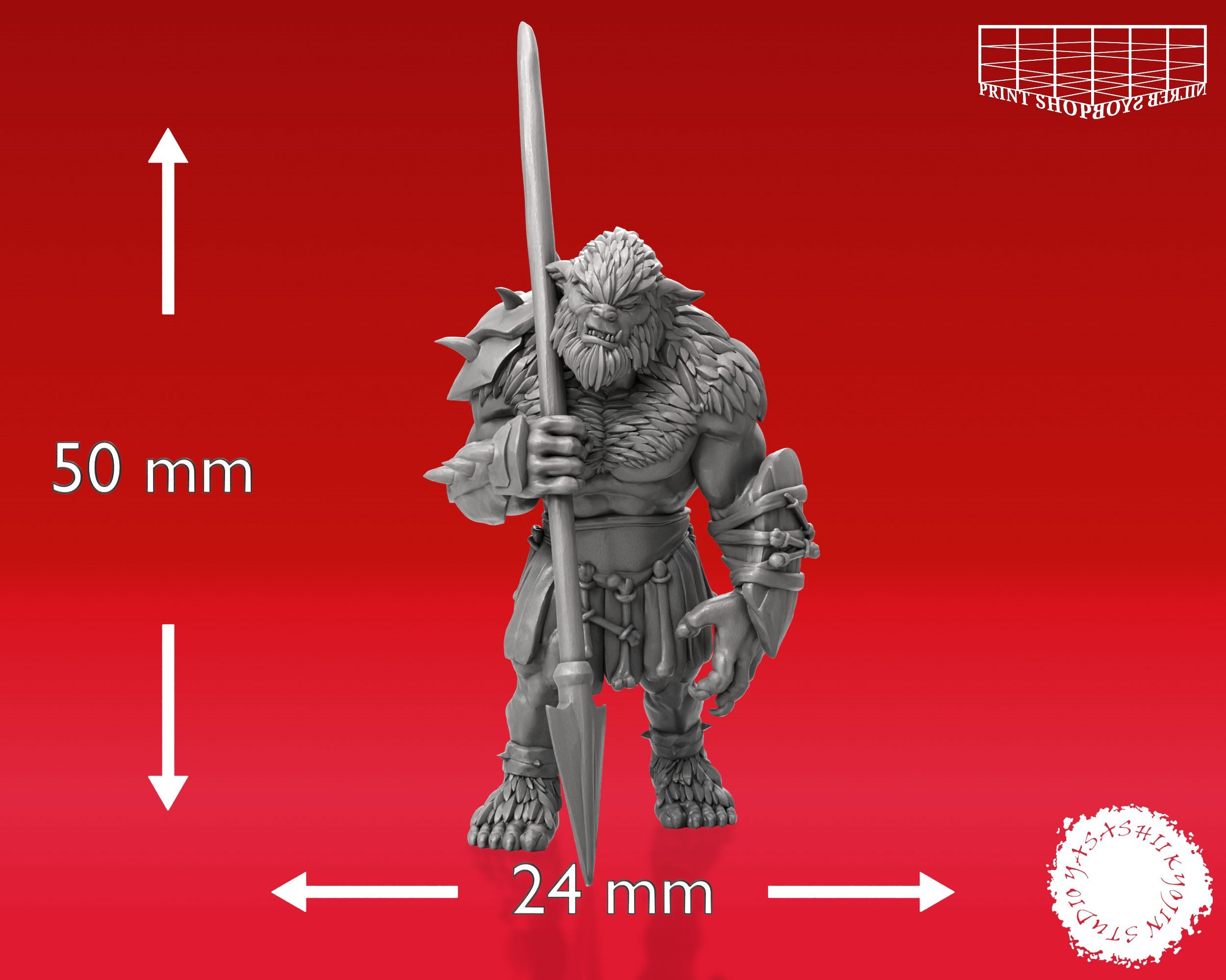 Bugbear Slaver Miniature | for D&D 5e, Pathfinder and Other Rpg's | 32 ...